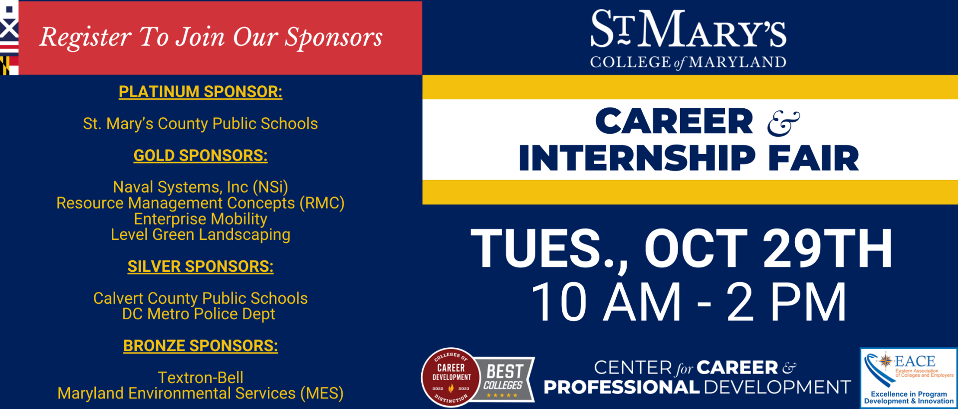SMCM Career & Internship Fair, Oct. 29 | St. Marys College of Maryland